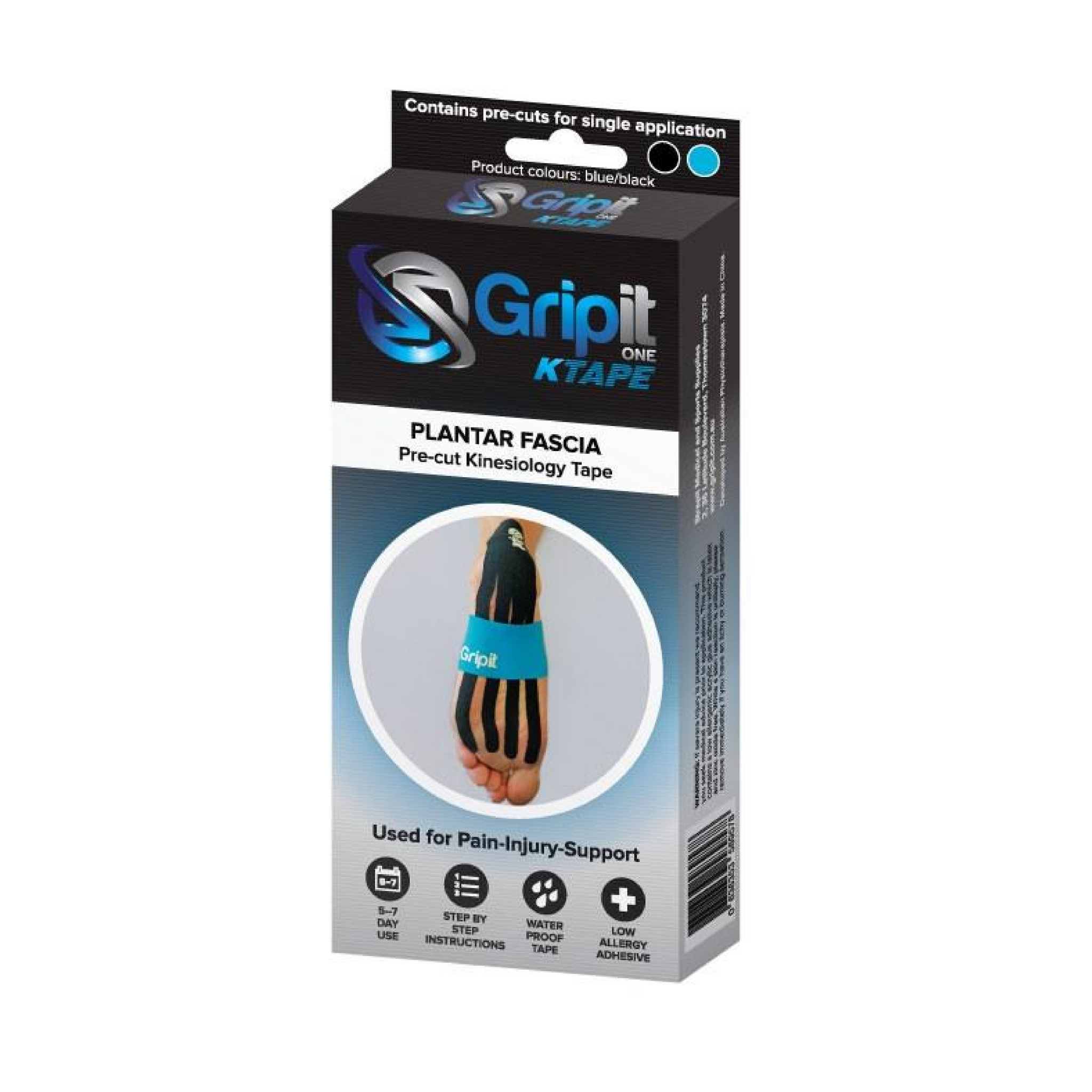 Gripit-Plantar Fascia Pre-Cut Tape | Kynesiology Tapes | Back To Sport
